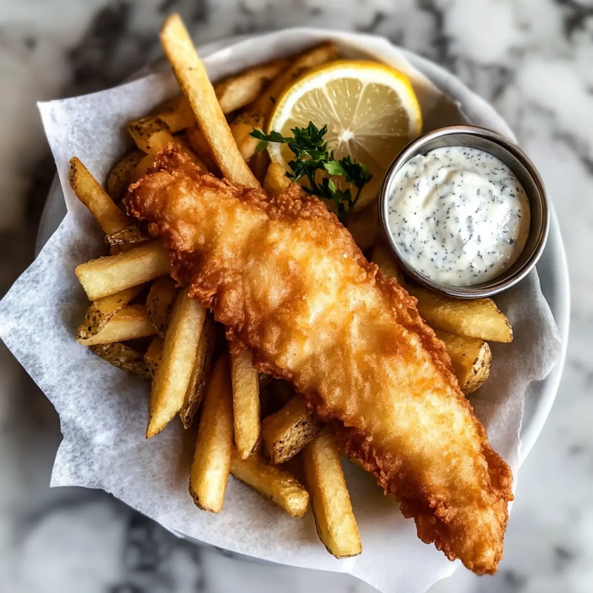 Krosse panierte Fisch und Pommes Frites Rezept – Ultimativer Genuss